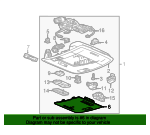 2014-2018 GM Light Ash Gray Roof Console Opening Trim Plate 23104426 ...