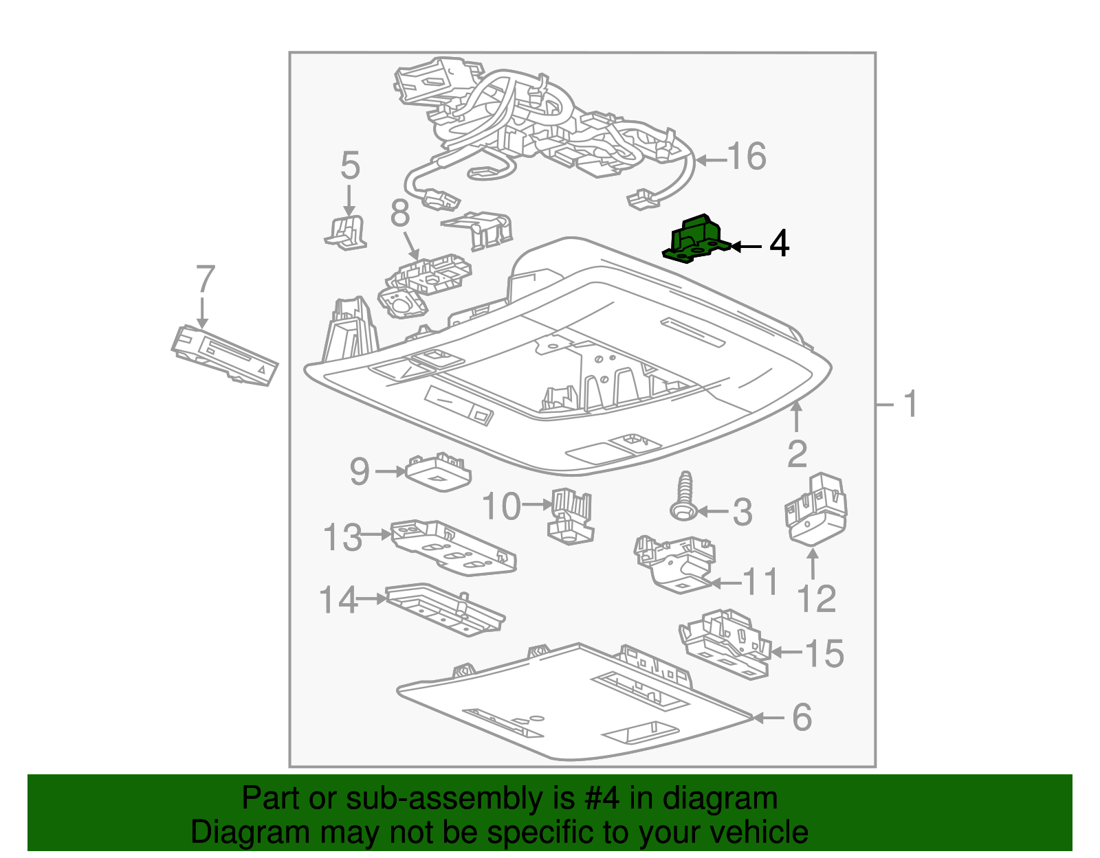 2014-2019 GM Roof Console Nut 11546998 GM | GMPartsDirect.com