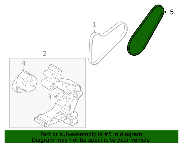 Genuine Water Pump Belt for 2020-2023 Hyundai | Part# 25212-2S050 ...