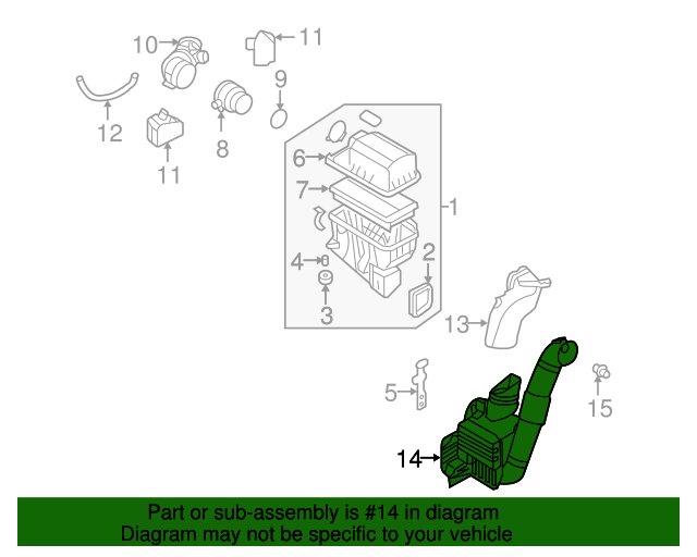 28210-4D200 - Lower Duct 2006-2014 Kia Sedona | Kia.Parts Store