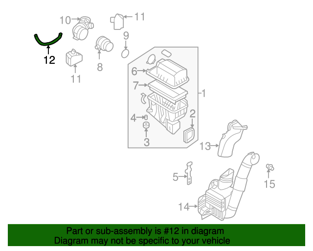 26710-3C330 - Breather Tube 2006-2012 Kia | Kia.Parts Store