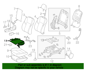 87510-06100 - Seat Cushion Heater - 2015-2018 Toyota | Lithia Toyota Parts