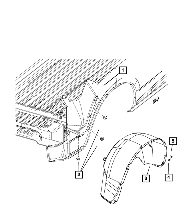 2012-2024 Ram Wheelhouse Shield, Left 68148511AB | Mopar eStore