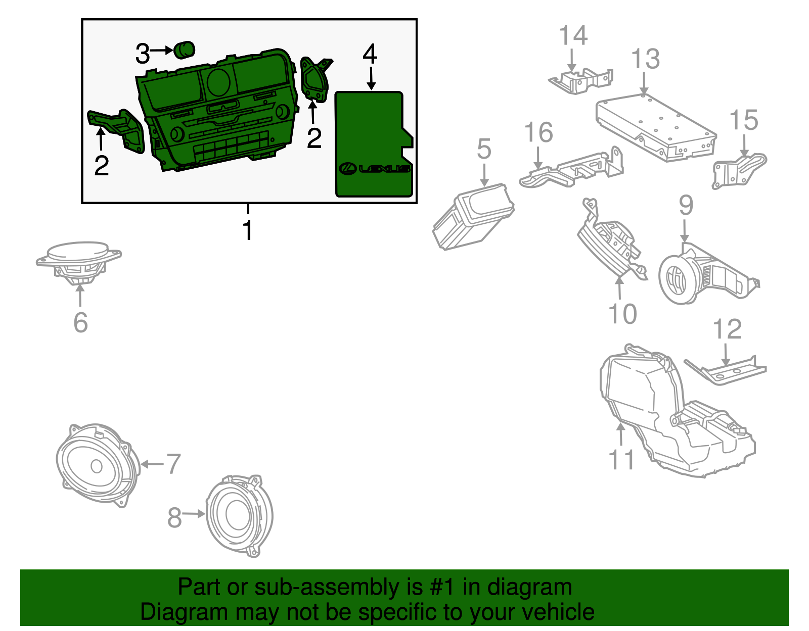86804-0E260 - High-Quality Radio Control Unit for 2016-2017 Lexus ...