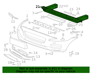 2021-2023 Jaguar F-Pace Impact Bar T4A37746 | OEM Parts Online