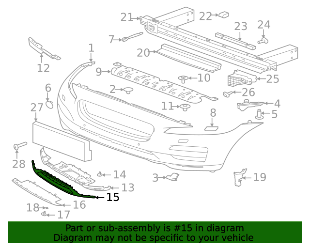 2021-2023 Jaguar F-Pace Lower Molding T4A37995LML | JaguarParts.com