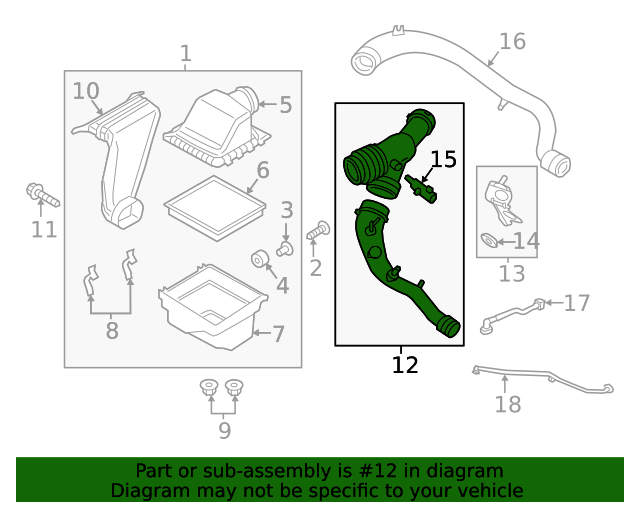 2021-2023 Ford F-150 Inlet Tube ML3Z-9C623-E | OEM Parts Online