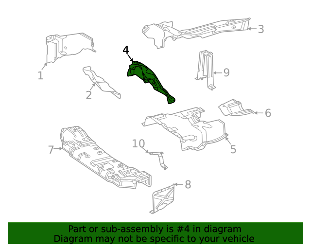 167-680-43-08 - Floor Pan Heat Shield 2020-2024 Mercedes-Benz ...