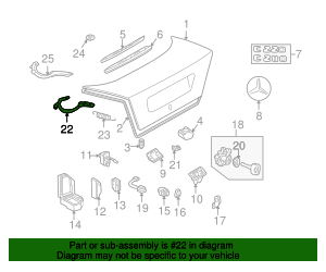 1994-2000 Mercedes-Benz Hinge 202-750-03-28 | MB OEM Parts