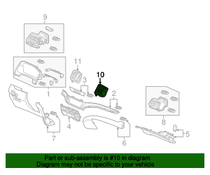 77610-TG7-A01ZA - Outlet Assembly R Center *NH900L* (Deep Black) - 2016 ...