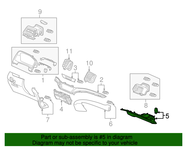 2016-2023 Honda Lower Trim 77325-TG7-A00ZA | Honda Factory Parts