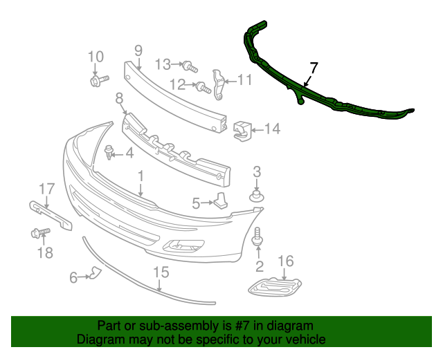 52029-AC030 - Upper Reinforced 2000-2004 Toyota Avalon | Longo Toyota Parts