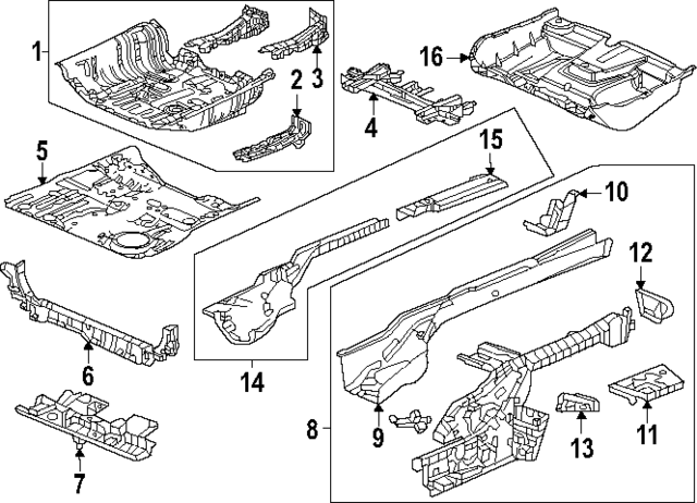 04652-3D4-A00ZZ - Rear Cross-Member 2023-2024 Honda CR-V | Honda Parts ...