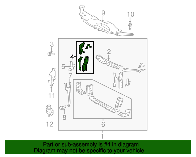 53202-06051 - Upper Support - 2007-2011 Toyota Camry | OEM Genuine ...