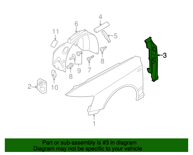 4F0-821-111 - Seal To Cowl 2005-2011 Audi | Audi OEM Parts