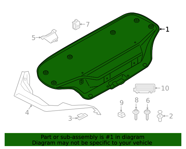 Genuine BMW 51-49-7-458-451 | Trunk Lining | FREE Shipping on Most ...