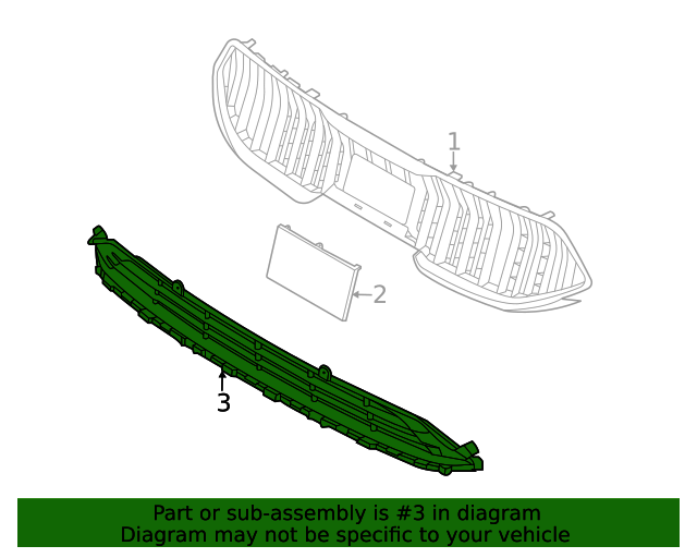 86531-F6500 - Lower Grille 2020 Kia Cadenza | Kia.Parts Store