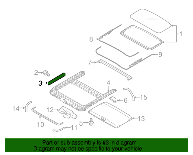 65407AL01A - Sunroof Cover Guide 2015-2023 Subaru | Subaru Factory ...