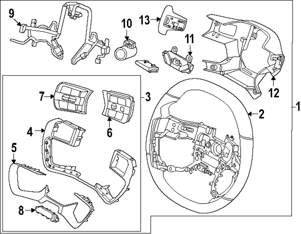 56111-DO100RBQ - Steering Wheel 2024-2025 Kia EV9 | Kia.Parts Store