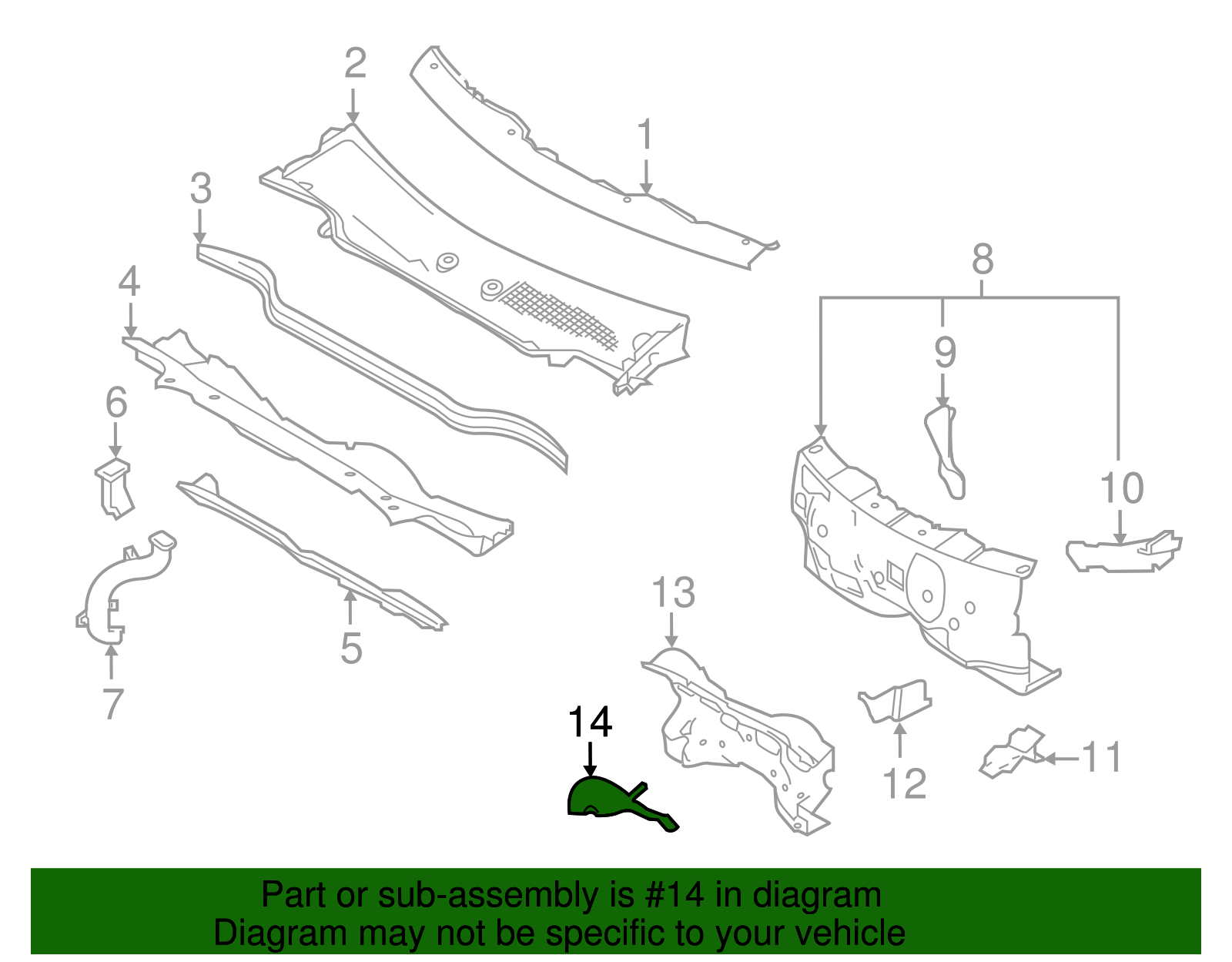 2017-2019 Infiniti QX30 Insulator Insert 74740-5DC0A | Faulkner ...