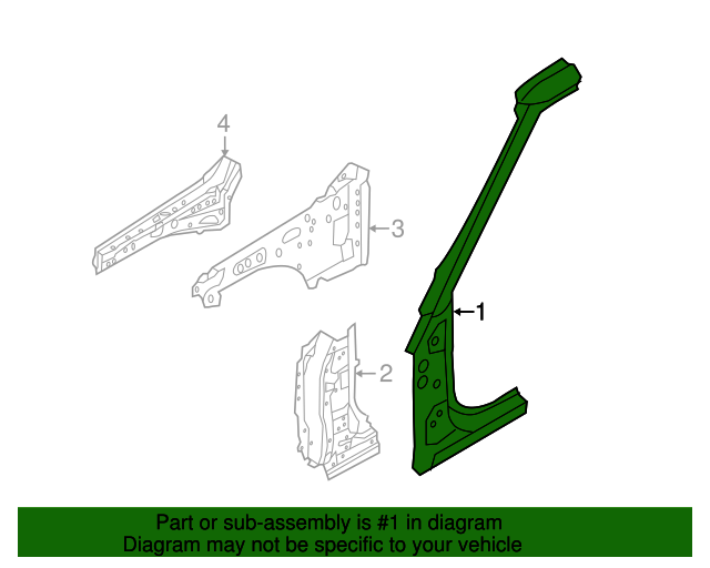 2014-2022 Land Rover Range Rover Sport Outer Hinge Pillar LR044385 ...