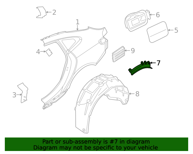 51-12-7-933-581 - Fender Flare 2020-2023 BMW | AutoNationParts.com