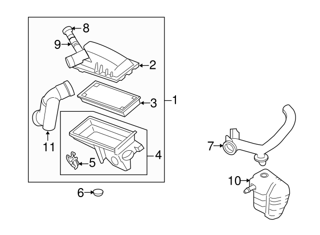 9M6Z-9A600-A - Air Cleaner Body 2008-2012 Ford | AutoNation Parts