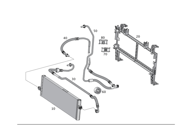 166-500-94-72 - Transmission Oil Cooler Line 2012-2019 Mercedes-Benz ...