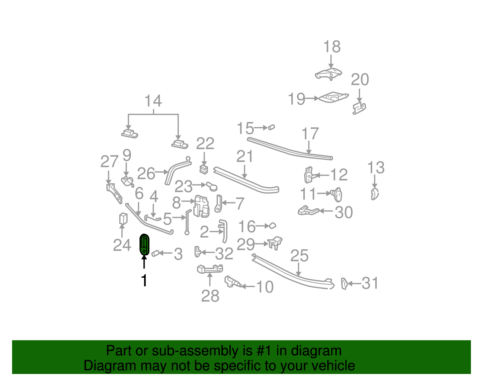 84084710 - Rear Passenger Side Door Outside Handle 2010-2025 GM ...