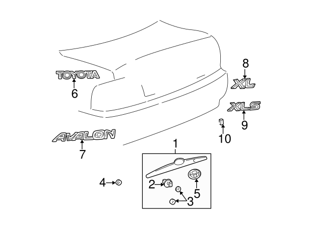 Toyota OEM Nameplate Part# 75447-AC020 | OEM Vehicle Parts