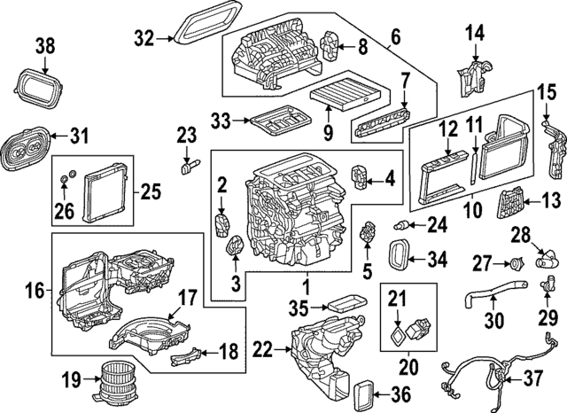 2022-2024 GMC Temperature Valve Actuator 13545386 GM | GMPartsDirect.com
