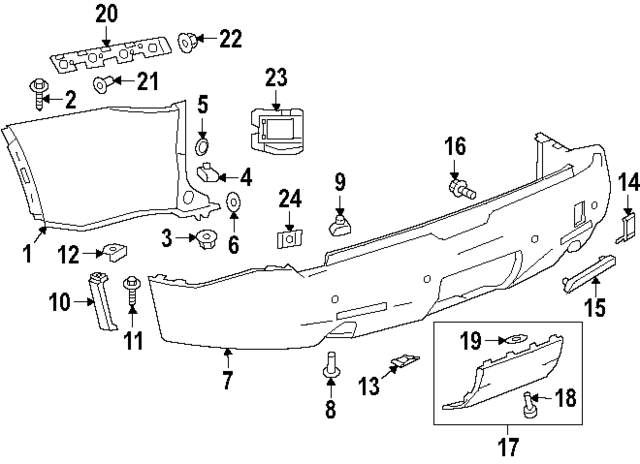 84434267 - Rear Lower Bumper Cover 2018-2021 Chevrolet Traverse ...