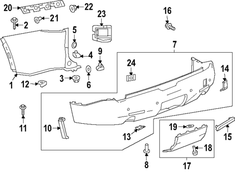 Bumper & Components - Rear for 2019 Chevrolet Traverse | GMPartsDirect.com