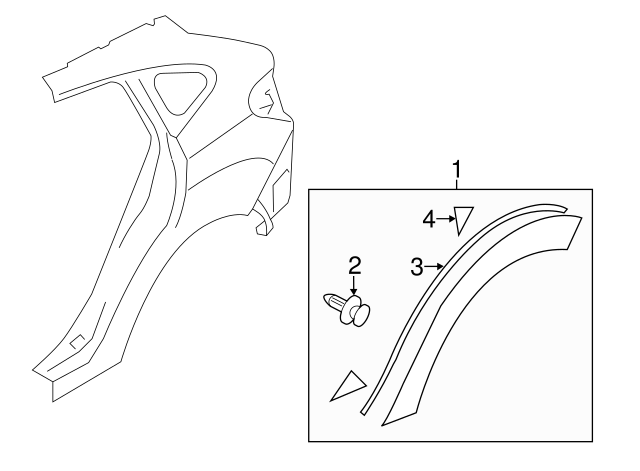 91112FJ121 - Wheel Flare - 2013-2017 Subaru | Subaru Parts Shop