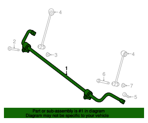 213-326-74-00 - Stabilizer Bar 2018-2021 Mercedes-Benz | Mercedes-Benz ...