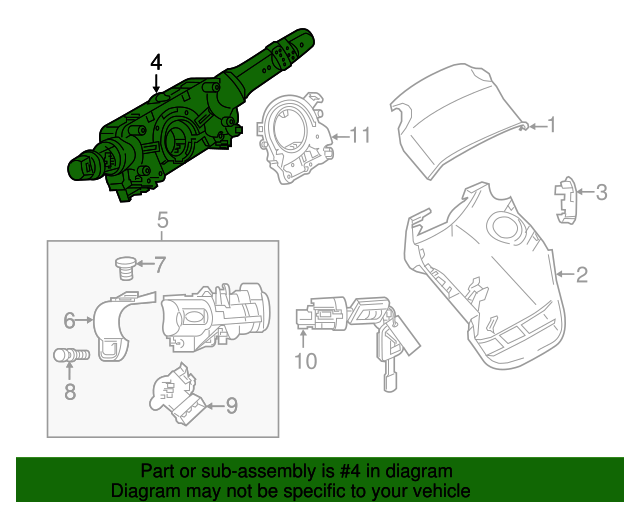 8600A486 - Multi-Function Switch 2017-2021 Mitsubishi Mirage G4 ...