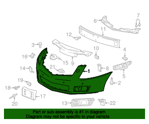2013-2016 Cadillac SRX Front Upper Bumper Cover 22762888 GM ...