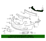 22781448 - Front Bumper Fascia Upper Support 2010-2016 Cadillac SRX ...