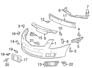 Genuine OEM Front Upper Bumper Cover Part# 22762885 Fits 2013-2016 ...