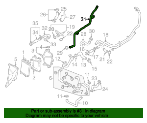 2012-2016 Audi A8 Quattro Connector Tube 4H0-121-034-G | Audi USA Parts