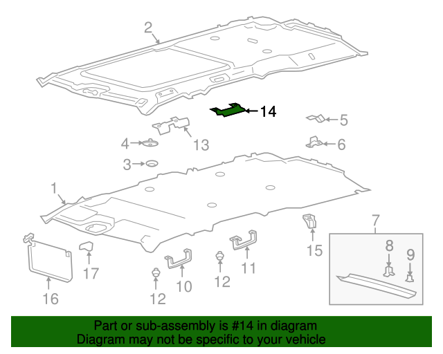 JL1Z-78312A48-B - Grip Handle Rear Bracket 2018-2023 Ford | Ford Parts ...