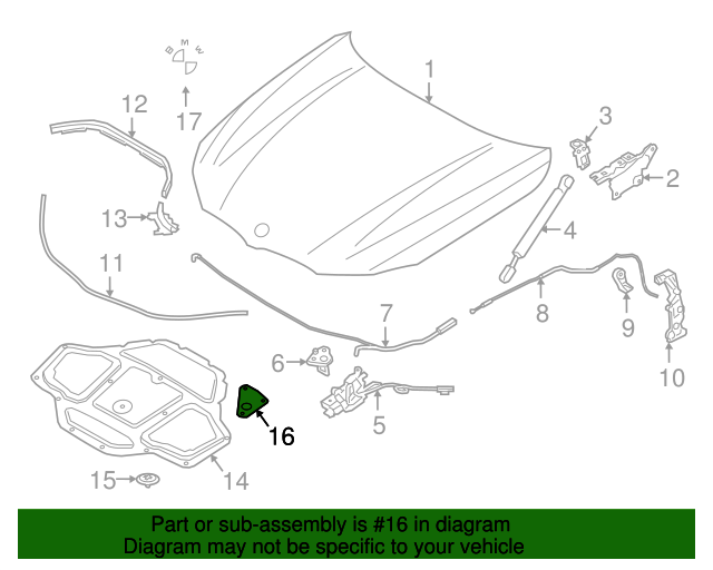 Genuine BMW 51-48-7-349-771 | Rear Insulator | FREE Shipping on Most ...