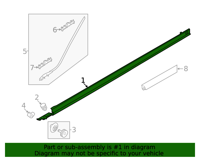 2019-2022 Volvo XC40 Rocker Molding 31448832 | OEM Parts Online