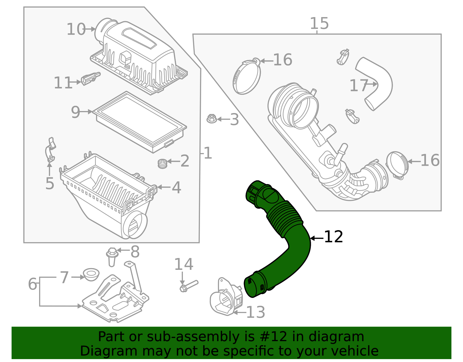 M1MZ-9A624-B - Intake Hose 2020-2024 Ford Explorer | Big 3 Auto Parts