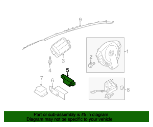 98581-1PA8A - Air Bag Impact Sensor - 2007-2015 Nissan | World OEM ...