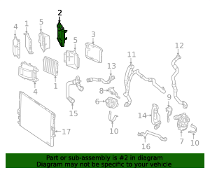 2015-2023 Mercedes-Benz Radiator Mount Bracket 205-500-40-00 ...