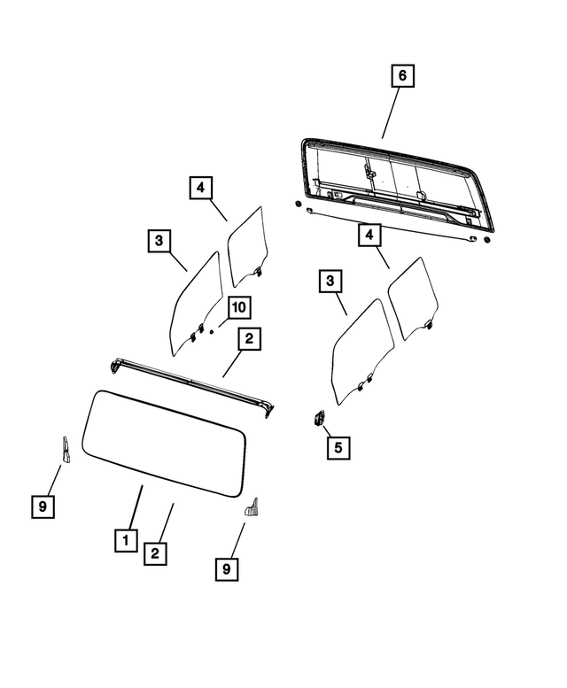 2024 Jeep Windshield 68673725AA | Mopar eStore