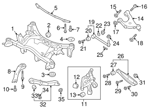 2013-2021 Subaru Upper Control Arm Mount Bolt 20540AA081 | TascaParts.com