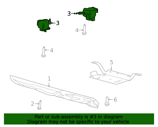 2021 Ford Bronco Skid Plate Bracket MB3Z-6G079-A | Varsity Ford