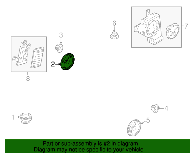 Genuine OEM Ford Part - Speaker ET4Z-18808-D | Genuine OEM Ford Parts ...